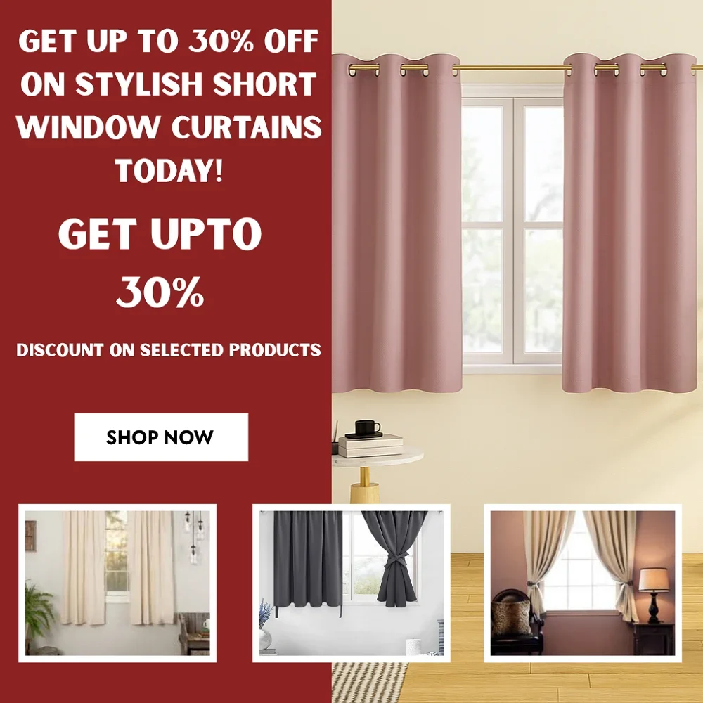 Buy Top Short Window Curtains in Dubai & Abu Dhabi | Hurry!